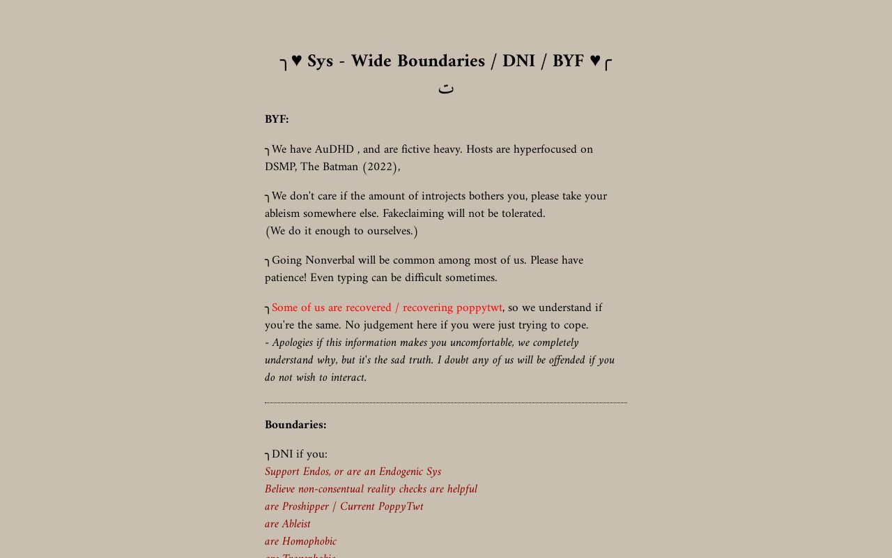 EnvySys Boundaries / DNI